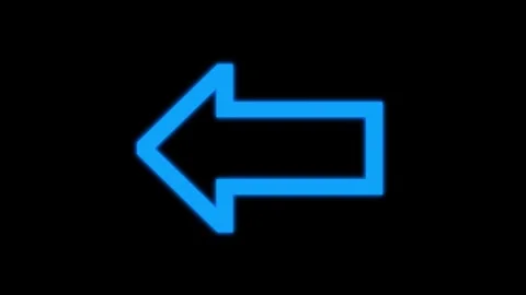 Blue Neon Light Arrow 4K Animation on Bl... | Stock Video | Pond5