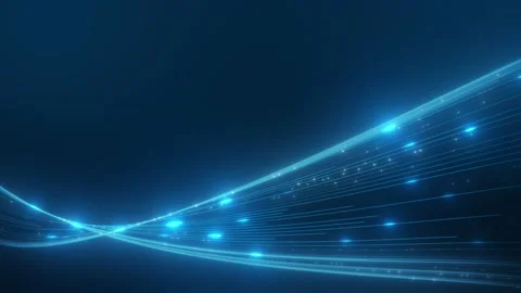 Blue Neon Line Flow Animation Loop Backg... | Stock Video | Pond5