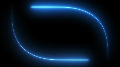 Blue neon lines appear and disappear on ... | Stock Video | Pond5