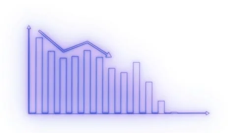 Blue neon negative business graph animat... | Stock Video | Pond5