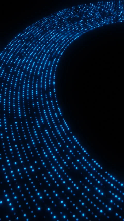 Blue neon particles stream loop animatio... | Stock Video | Pond5