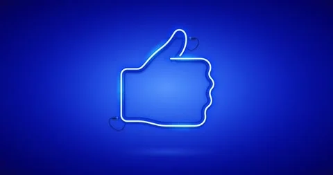 Blue Neon Like Sign Animation | Stock Video | Pond5