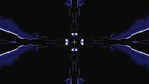 Blue neon tunnel with flash rays vj loop... | Stock Video | Pond5