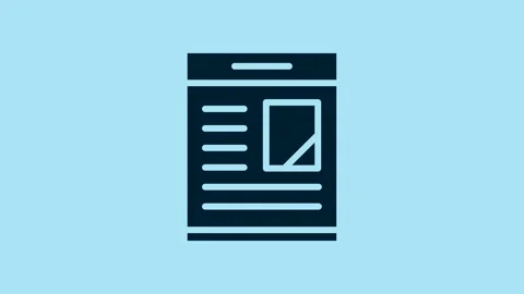 Blue Newspaper advertisement displaying ... | Stock Video | Pond5