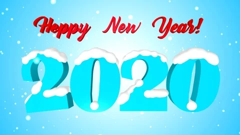 The blue numbers 2020 move chaotically a... | Stock Video | Pond5