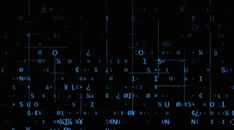 Blue Numbers moving on black background | Stock Video | Pond5