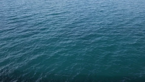 Blue Ocean Water Waves from Above Angle | Stock Video | Pond5