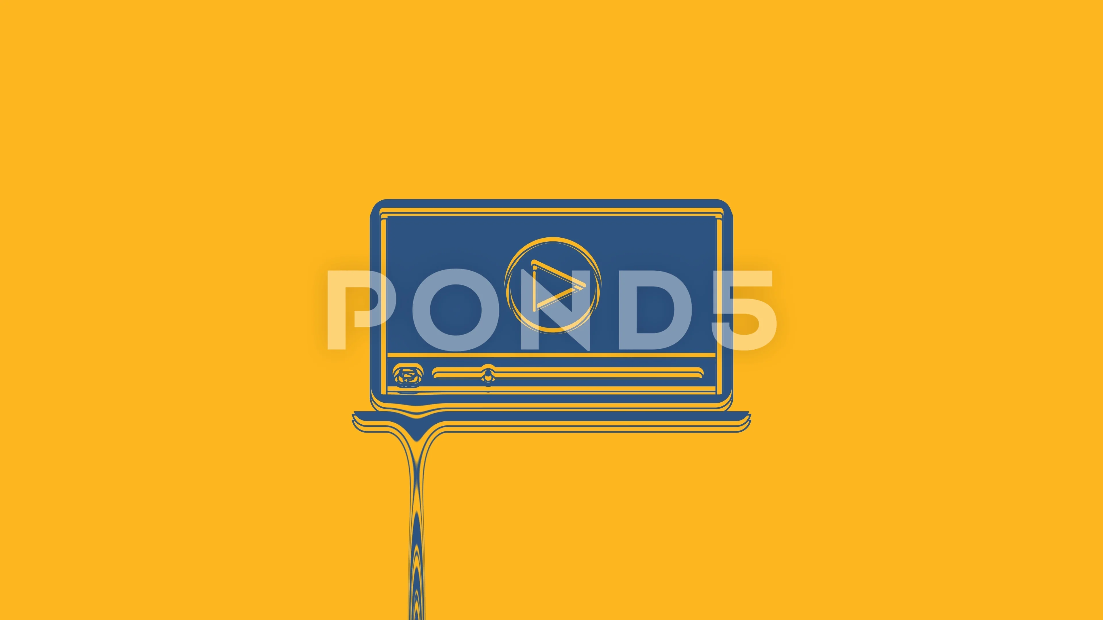 Orange Play Video Button