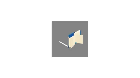 Blue open book icon animation | Stock Video | Pond5