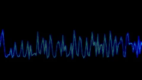 Blue oscilloscope visualizer trace to au... | Stock Video | Pond5