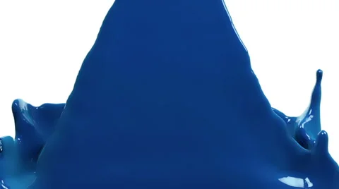 blue paint fills up screen, isolated on ... | Stock Video | Pond5
