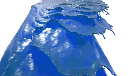 blue paint pouring on white background. ... | Stock Video | Pond5