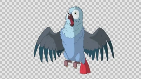 Blue Parrot Gets Angry. Classic Disney S... | Stock Video | Pond5