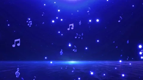 Blue Particle Music Notes 4k Background ... | Stock Video | Pond5