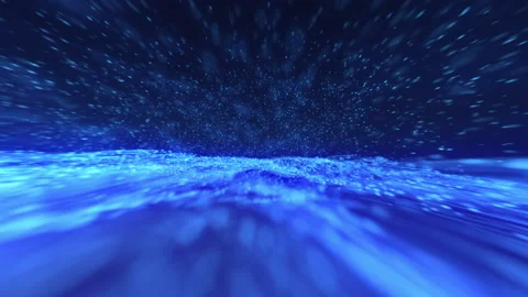 Blue Particle Storm Planet Motion Backgr... | Stock Video | Pond5