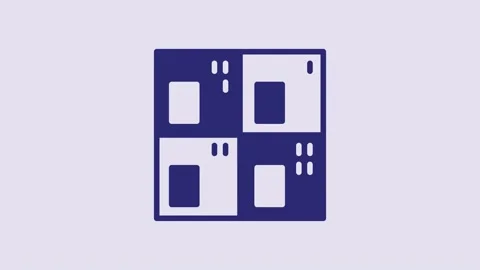 Blue Periodic table of the elements icon... | Stock Video | Pond5