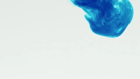 Blue pigment ink water explosion from ab... | Stock Video | Pond5