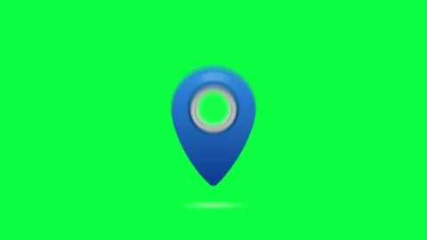 blue pinpoint symbol on green screen, M... | Stock Video | Pond5