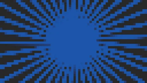 Blue pixels in 8 bit pattern on black gr... | Stock Video | Pond5