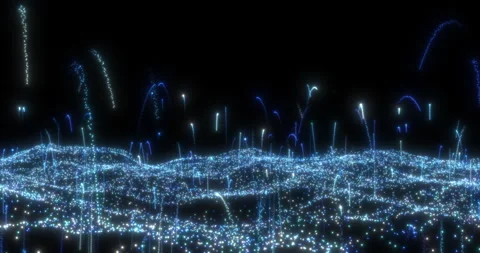 Blue plumes of flying particles flying u... | Stock Video | Pond5