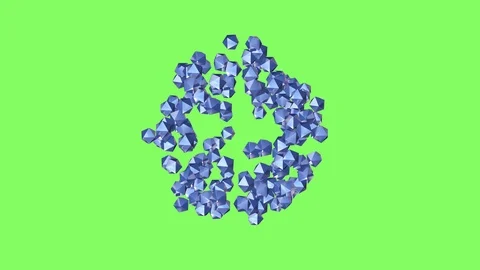 blue polygonal crystals explosion animat... | Stock Video | Pond5