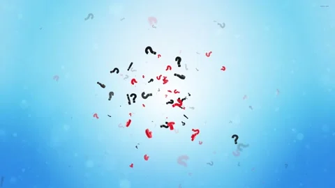 Blue question mark with blinking and mot... | Stock Video | Pond5