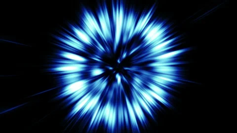 Blue radial spark shock wave on black ba... | Stock Video | Pond5