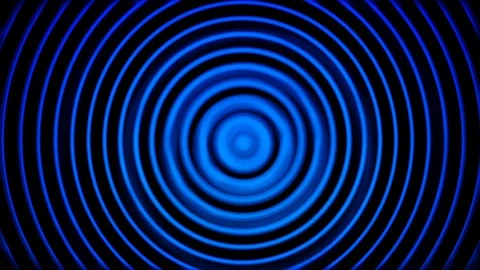 Blue radio wave, radar or sonar, hypnoti... | Stock Video | Pond5