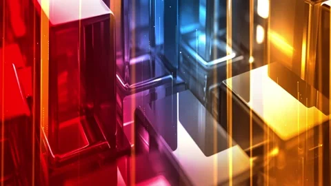 Blue & red Golden color refraction effec... | Stock Video | Pond5