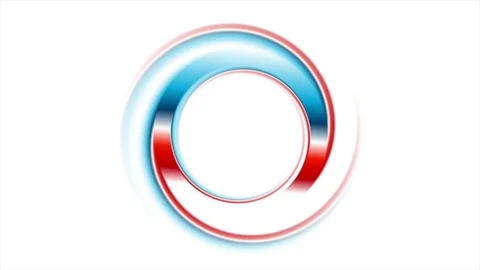 Blue red ring on white background video ... | Stock Video | Pond5