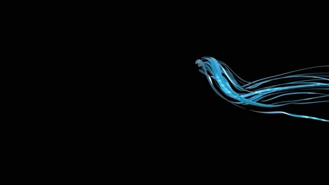 Blue Ribbon Moving Loop Shape black png ... | Stock Video | Pond5