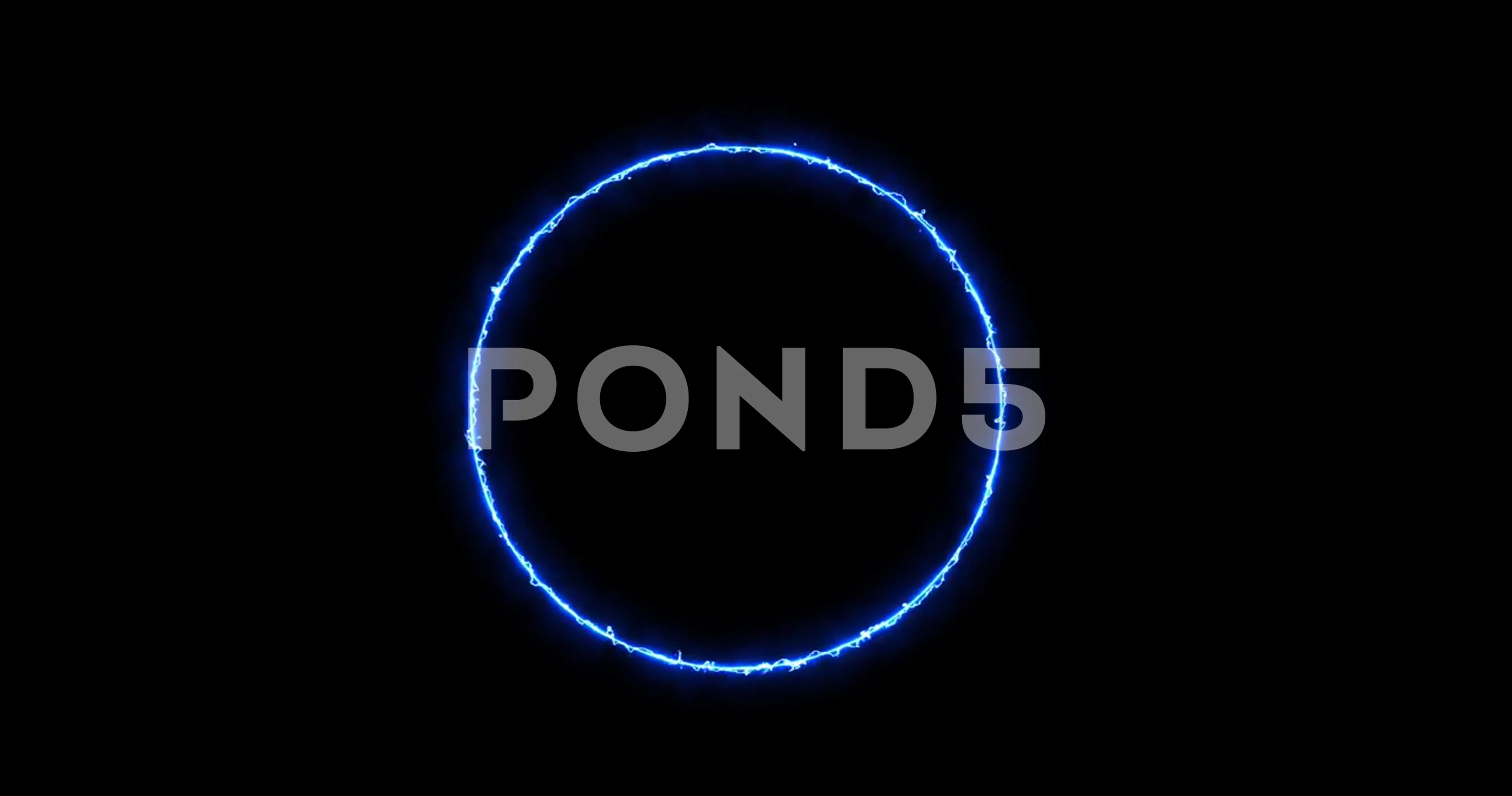 Blue Circle Black Background