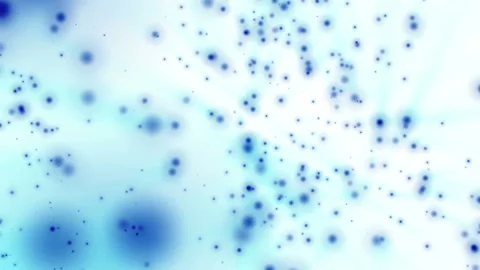 blue round particles slowly moving again... | Stock Video | Pond5