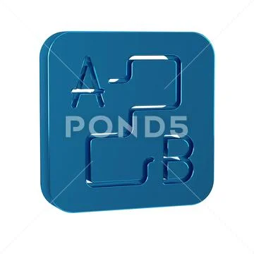 Blue Route location icon isolated on transparent background. Map ...