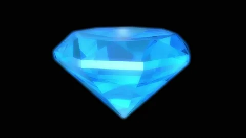Blue ruby diamond rotates on a black bac... | Stock Video | Pond5