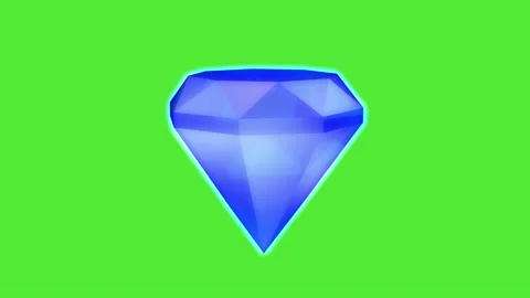 Blue ruby diamond rotates on a green scr... | Stock Video | Pond5