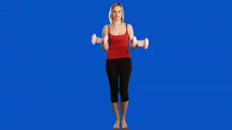 Blue screen footage of a woman working o... | Stock Video | Pond5