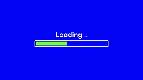 Blue screen Loading bar downloading bar ... | Stock Video | Pond5
