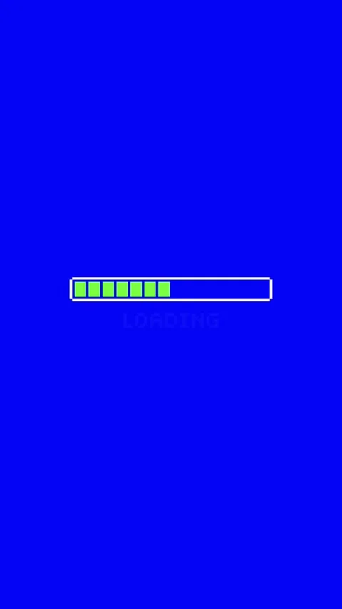 Blue screen Loading bar downloading bar ... | Stock Video | Pond5