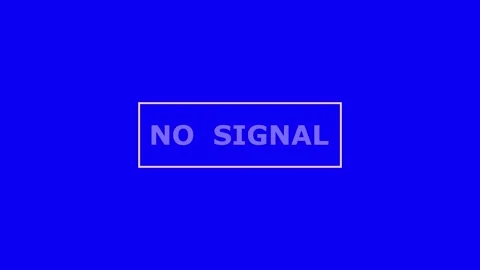 Blue screen with NO SIGNAL word animated... | Stock Video | Pond5