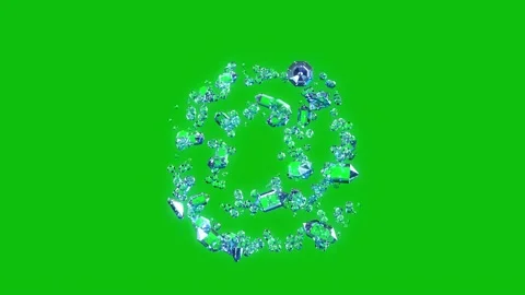 blue shining crystals at sign - diamonds... | Stock Video | Pond5