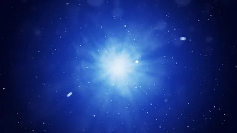 Blue shiny particles falling in a loop o... | Stock Video | Pond5