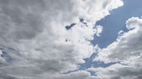 Blue sky background with white clouds, r... | Stock Video | Pond5