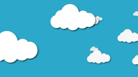 Blue sky full of clouds moving right to ... | Stock Video | Pond5