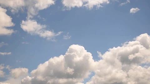 Blue sky with moving clouds. Environment... | Stock Video | Pond5