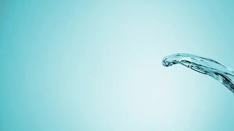 Blue slow motion water splash with alpha... | Stock Video | Pond5