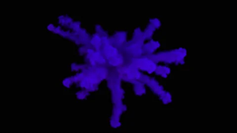 BLUE smoke animation on black background | Stock Video | Pond5