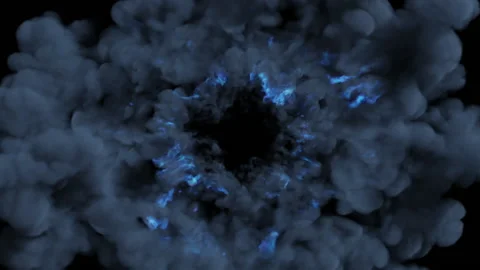 Blue smoke explosions in the middle of t... | Stock Video | Pond5