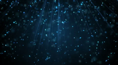 Blue snow particles falling in light ray... | Stock Video | Pond5