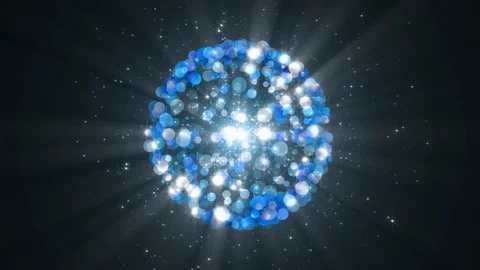 Blue sphere glitter texture sparkles fly... | Stock Video | Pond5